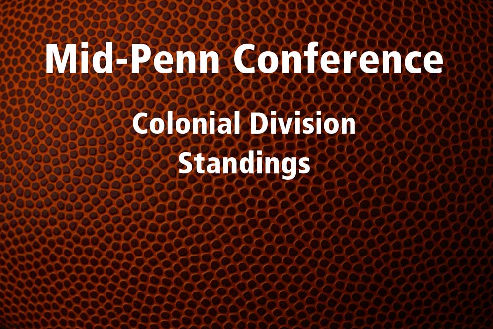 Mid-Penn Conference Colonial Division Standings - 4th Down Magazine